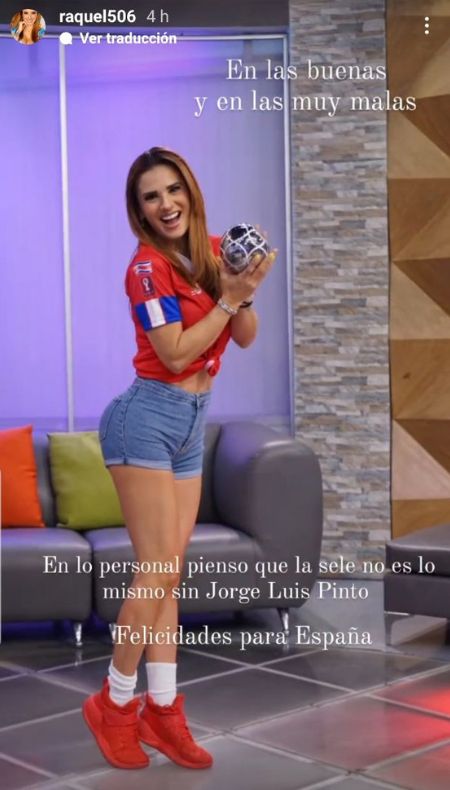 ¡Pura pasión futbolista! Raquel Vargas apoya a su país en el mundial ...